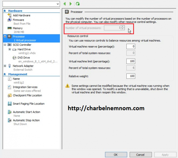 Hot/Add Additional CPU Resources In Windows Server Hyper-V - CHARBEL ...