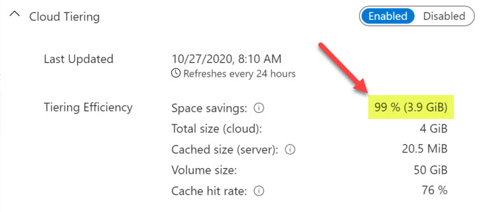 How To Get Azure File Sync Cloud Tiering Efficiency With PowerShell ...